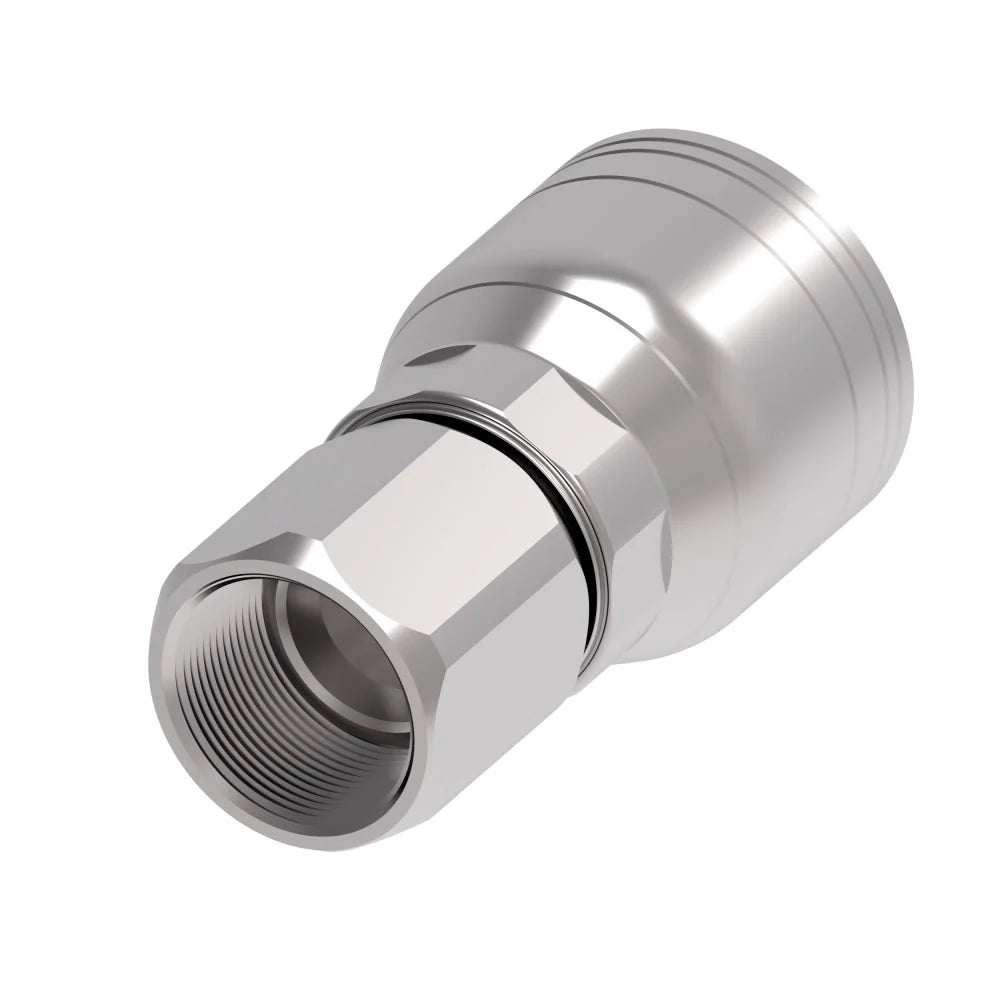 Female SAE 37 deg JIC Swivel Crimp Straight Hose Fitting, 3/8 x 1/2 in ...